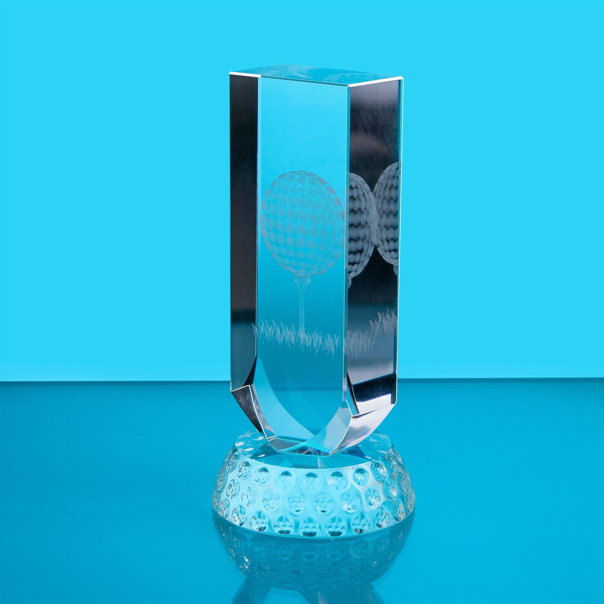 Optical Crystal Golf Award On Golf Ball Base - AF17051 | Impact Trophies