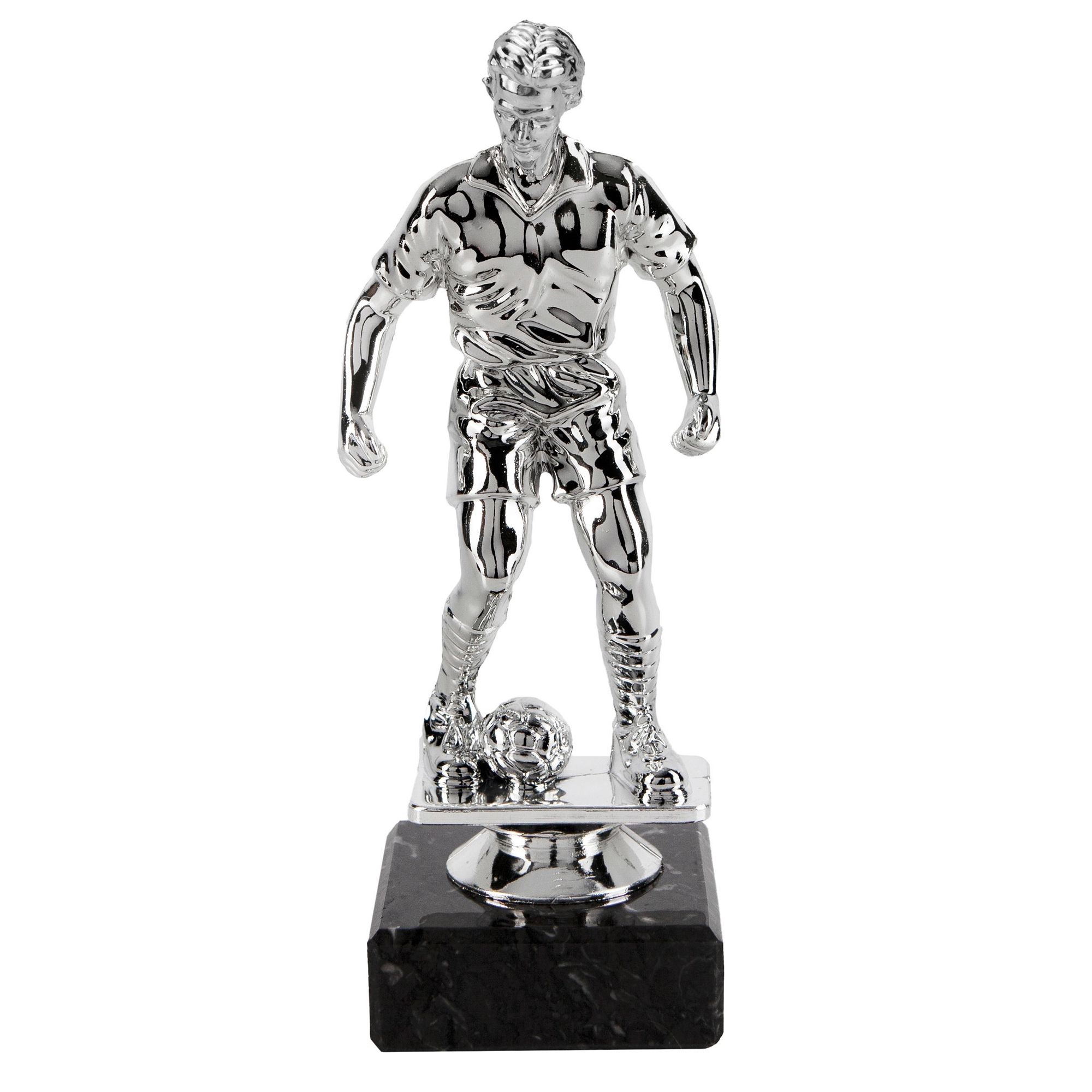Male Football Figure Trophy - Silver | Impact Trophies