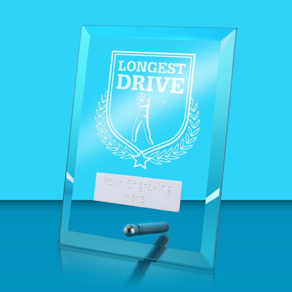 Harlow Longest Drive Golf Glass Award - AFG013-GOLF13 | Impact Trophies