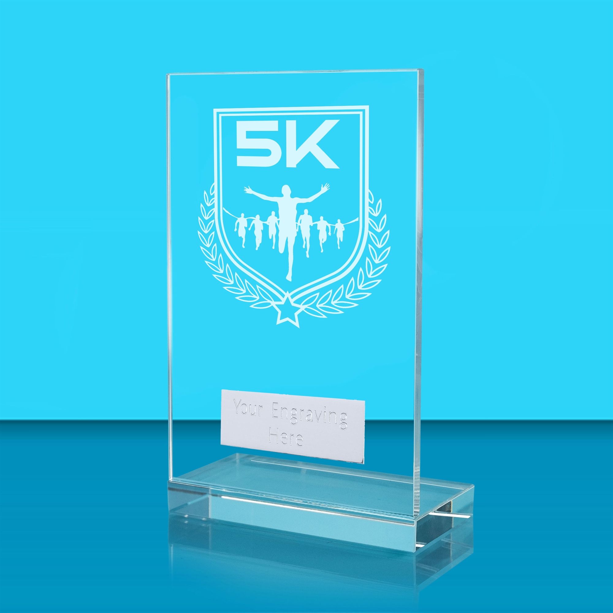 Achievement 5K Run Glass Award - AFG024-ATH11 | Impact Trophies