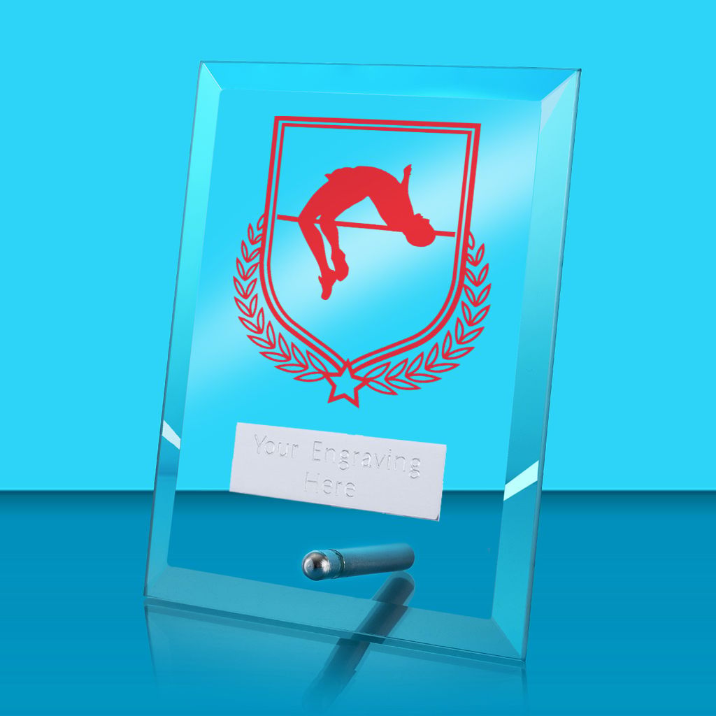 Harlow Athletics High Jump Glass Award - AFG013-ATH8 | Impact Trophies