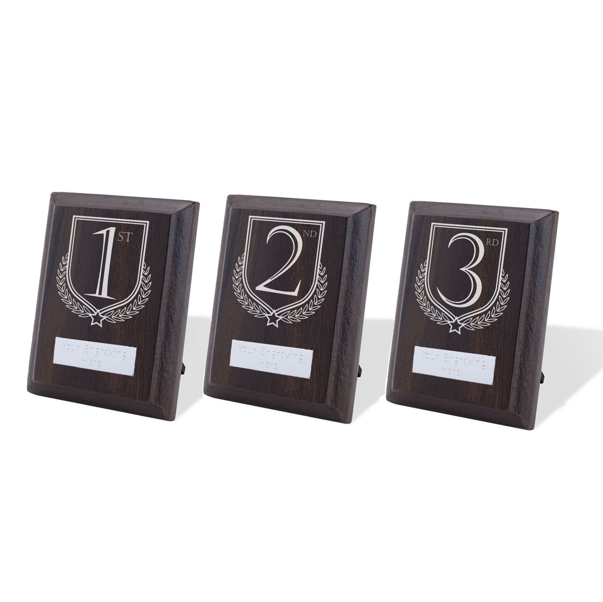 Britannia 1st, 2nd and 3rd Place Walnut Plaque - AFFWP6-WIN1/ AFFWP6 ...
