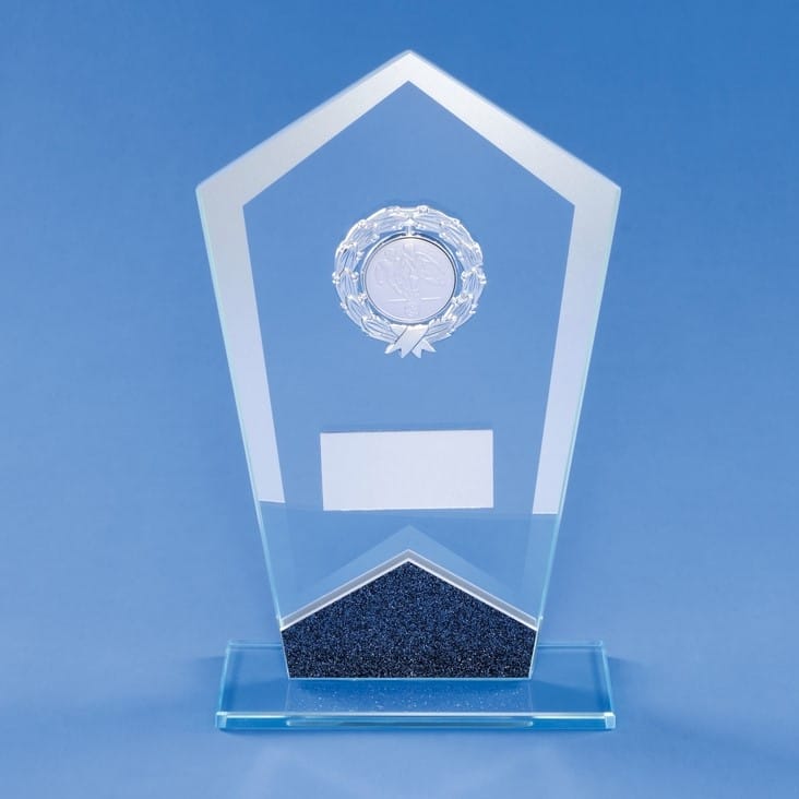 Dale Vector Glass Award with logo insert - 1833 | Impact Trophies