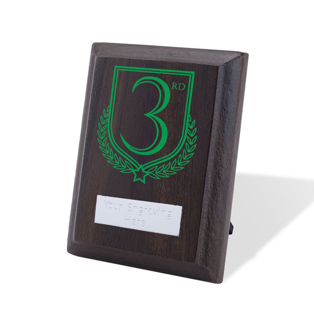 Britannia 1st, 2nd and 3rd Place Walnut Plaque - AFFWP6-WIN1/ AFFWP6 ...