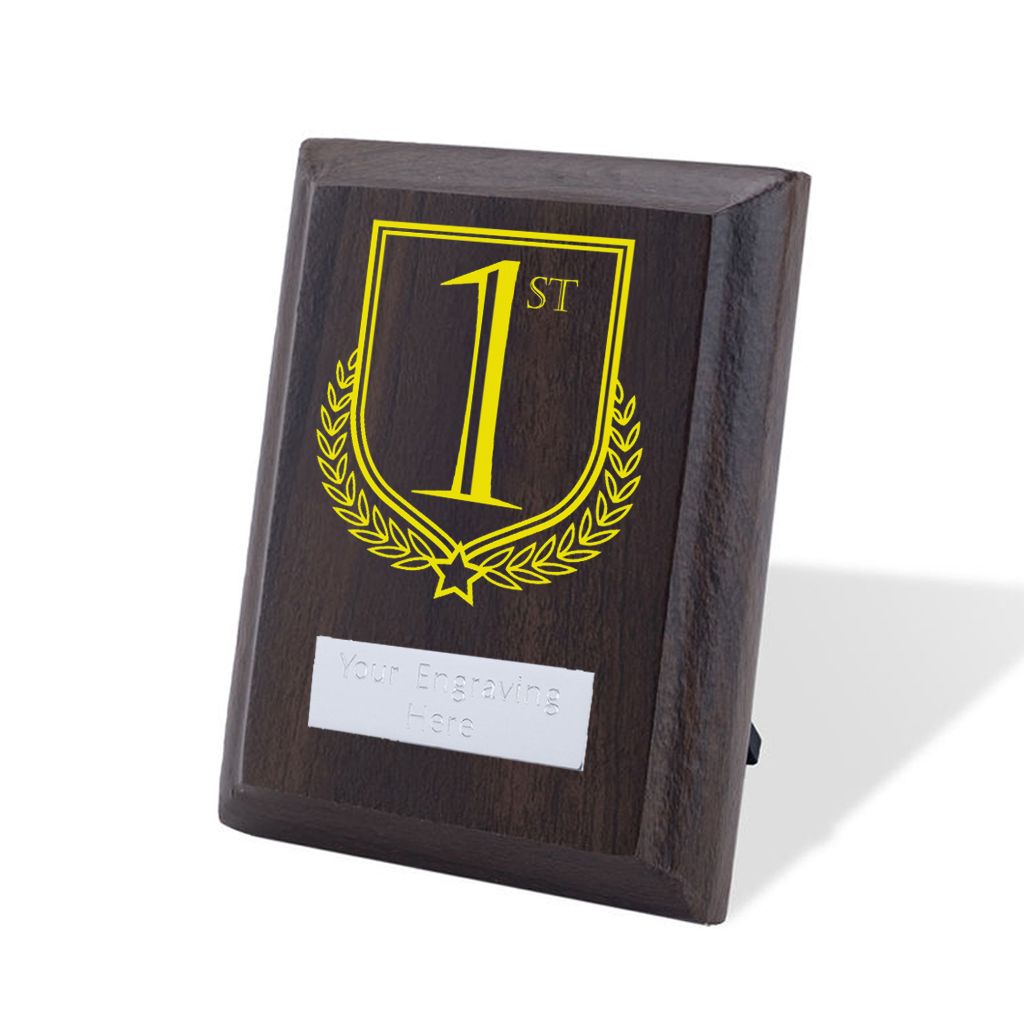Britannia 1st, 2nd and 3rd Place Walnut Plaque - AFFWP6-WIN1/ AFFWP6 ...