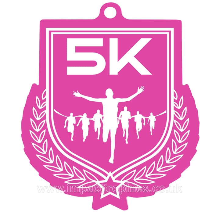Impact 5K Run Shield Medal Colour - AFMM1-ATH11/ Clr | Impact Trophies