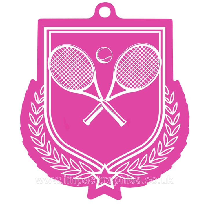 Impact Tennis Shield Medal Colour - AFMM1-TEN3/ Clr | Impact Trophies