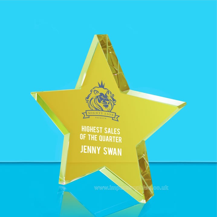 Impact Star Chroma Brights Glass Award - AFG026BR | Impact Trophies