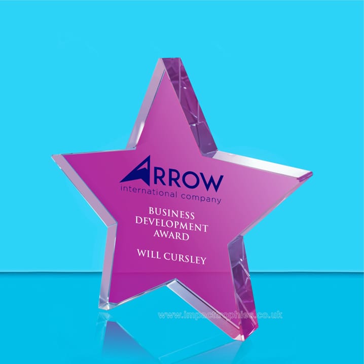 Impact Star Chroma Brights Glass Award - AFG026BR | Impact Trophies