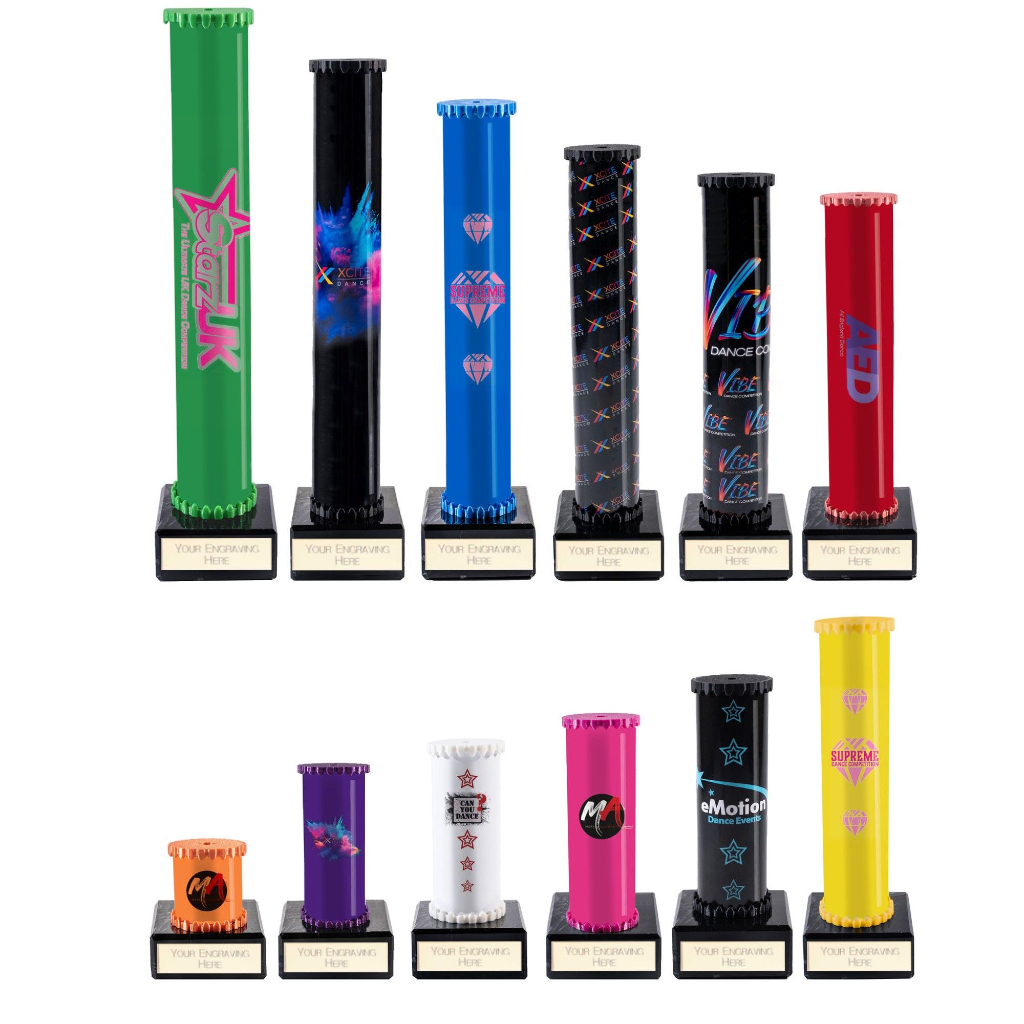 Icon Custom Printed Solid Colour Trophy Column Base - AFCOLS | Impact ...