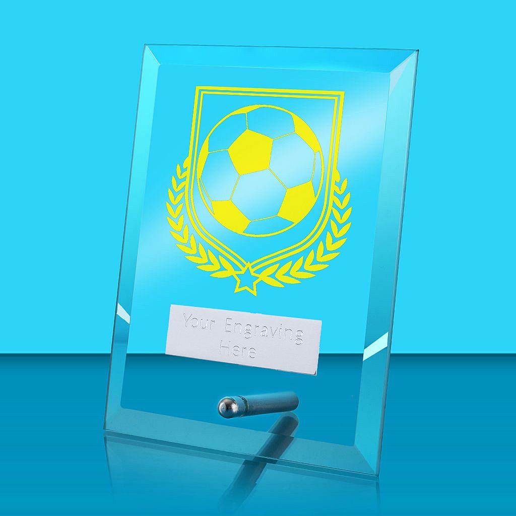 Harlow Football Glass Award - AFG013-FOOT1 | Impact Trophies