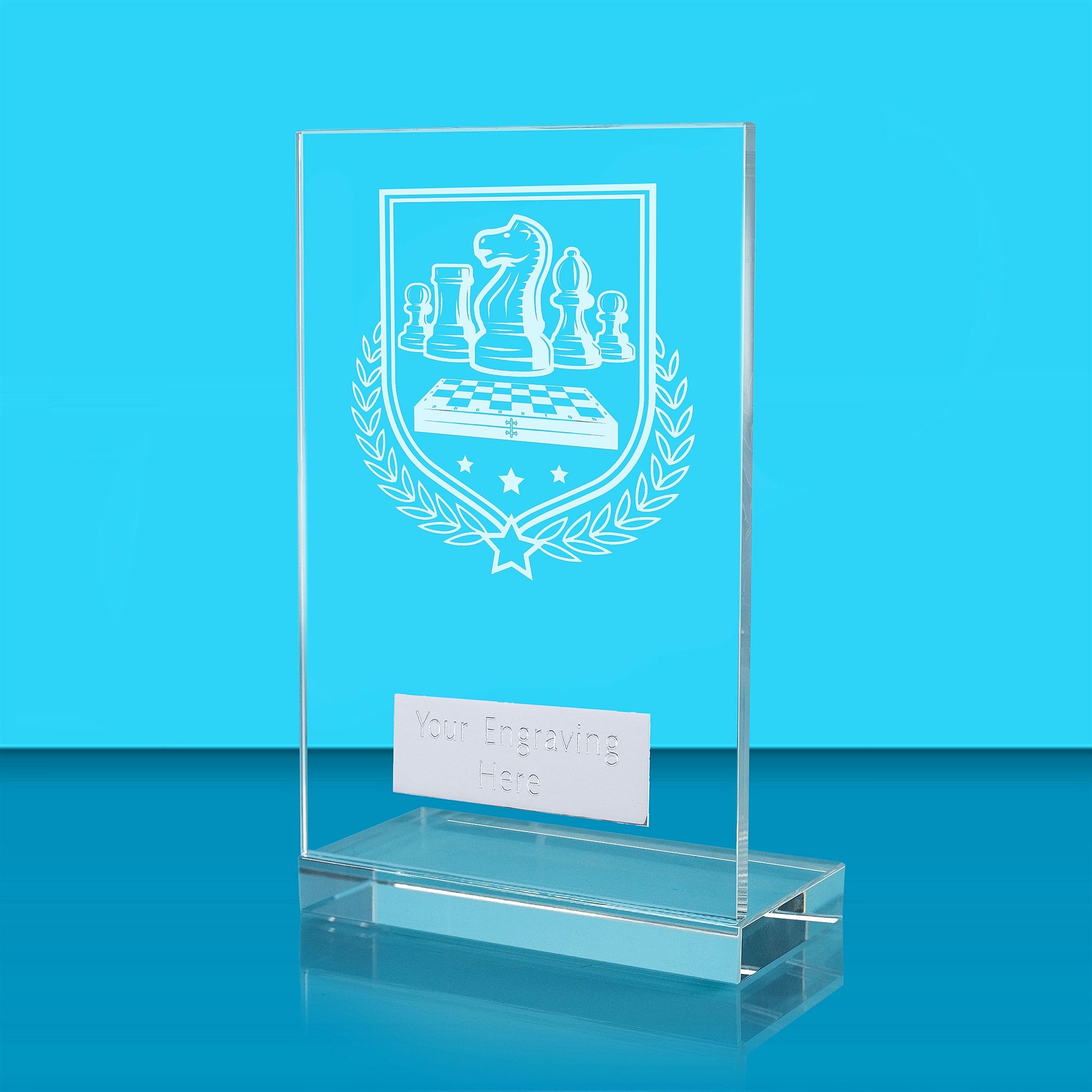 Achievement Chess Glass Award - AFG024-CHE3 | Impact Trophies