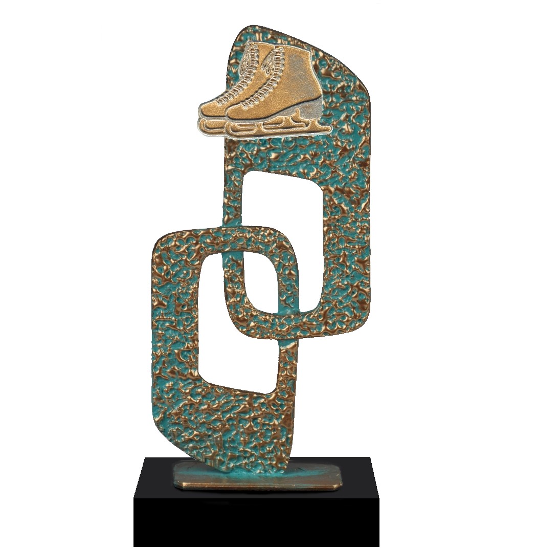 Retro Ice Skating Trophy - BEL713-525 | Impact Trophies