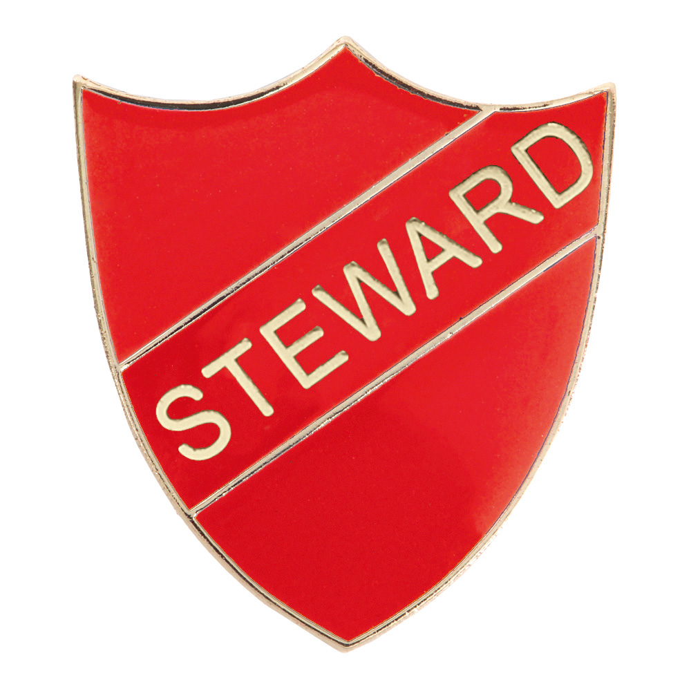 Steward Metal School Shield Badge - SR9, SB9, SG9, SY9 | Impact Trophies