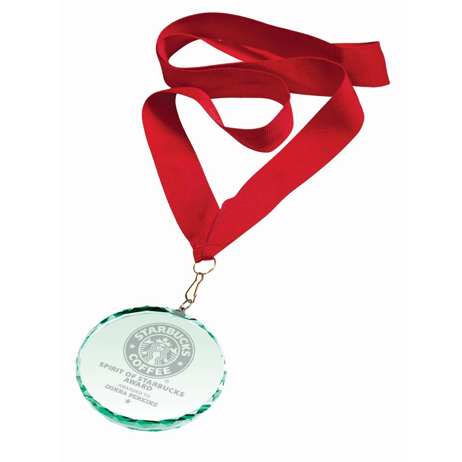 Imperial Jade Glass Medal - Engraved | Impact Trophies