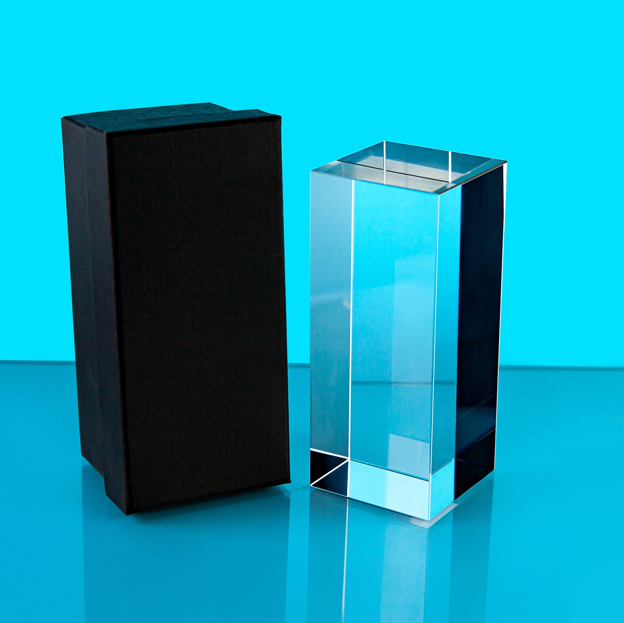 Romanesque Square Crystal Column Award - AF90ENG | Impact Trophies