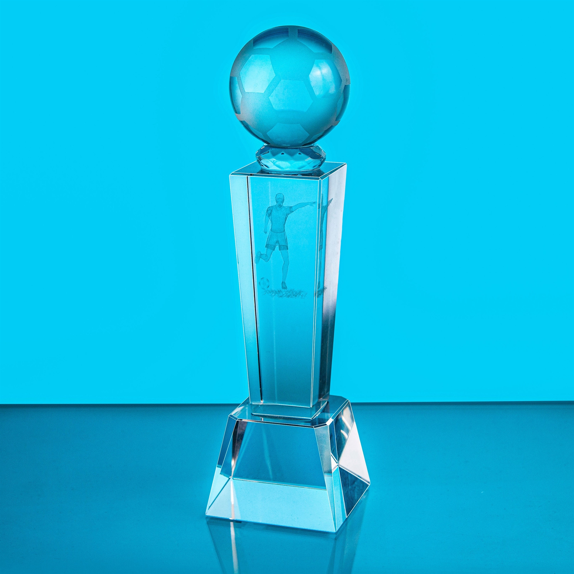 Optical Crystal Football Award | Impact Trophies