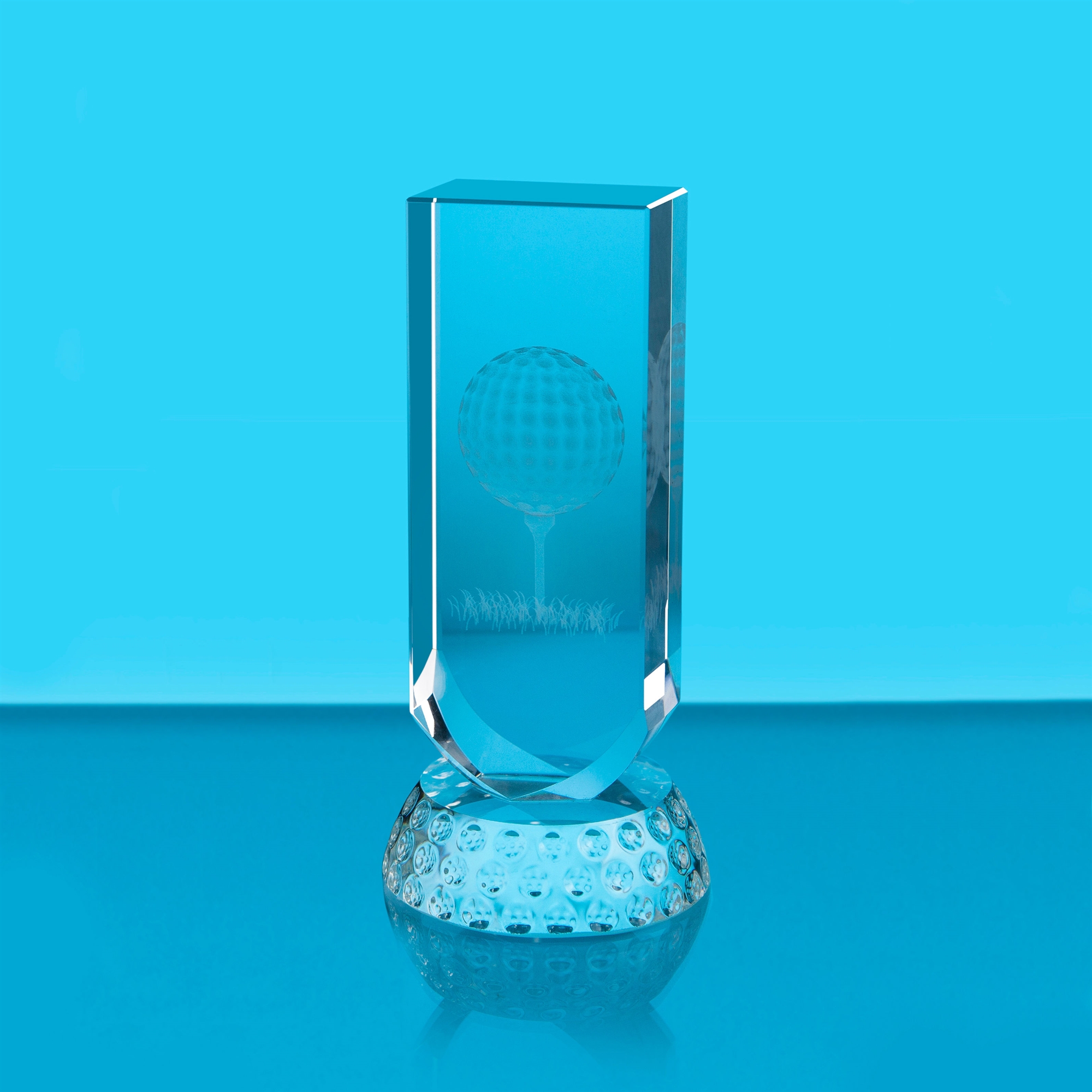 Optical Crystal Golf Award On Golf Ball Base - AF17051 | Impact Trophies