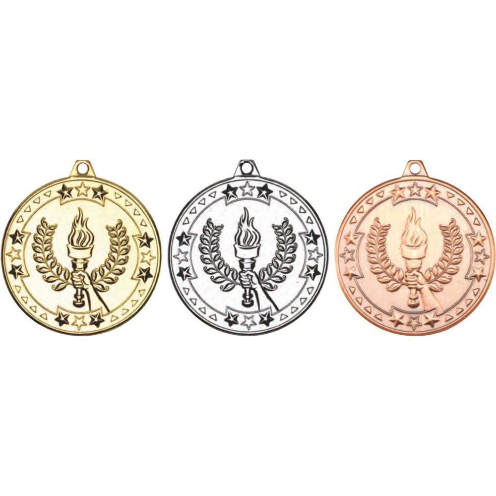 Tri Star Victory Torch Medal - M73 | Impact Trophies