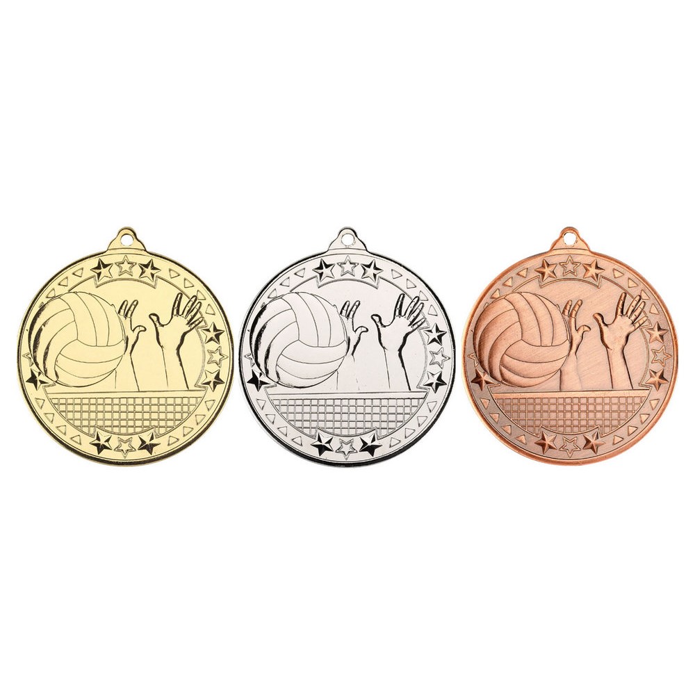 Tri Star Volleyball Medal - M97 | Impact Trophies