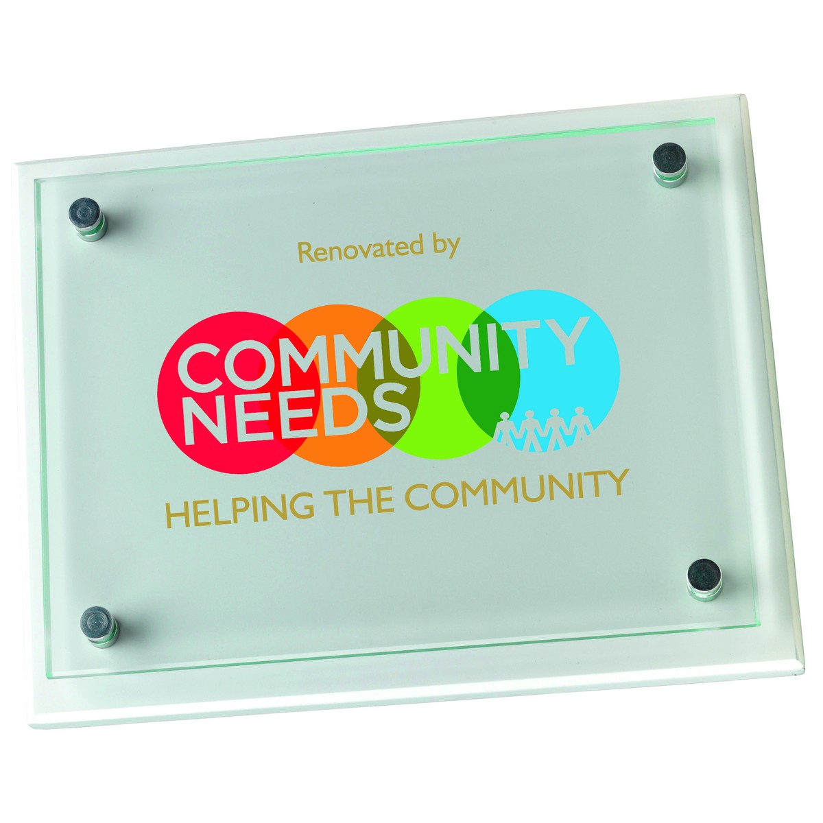 Glass Fronted White Wooden Display Plaque with Colour Printing - GWW ...