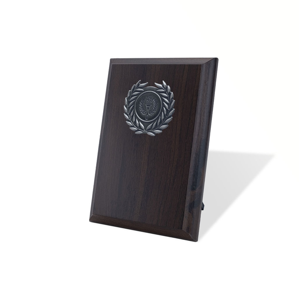 Britannia Walnut Plaque with Wreath - AFFWP6/T | Impact Trophies