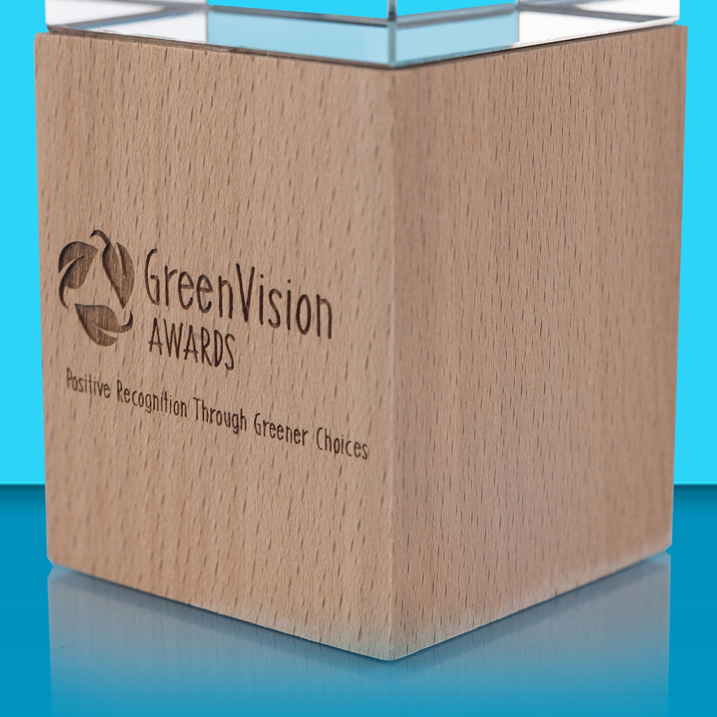 GreenVision Linnea Column Clear Glass Award - AFG019 | Impact Trophies