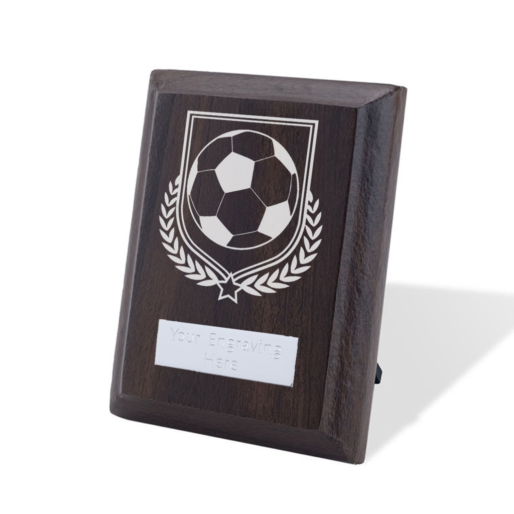 Britannia Football Walnut Plaque - AFFWP6-FOOT1 | Impact Trophies