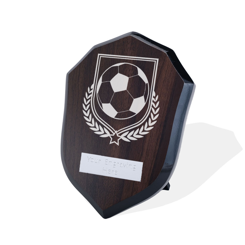 Britannia Football Walnut Shield - AFWS31FOOT1 | Impact Trophies