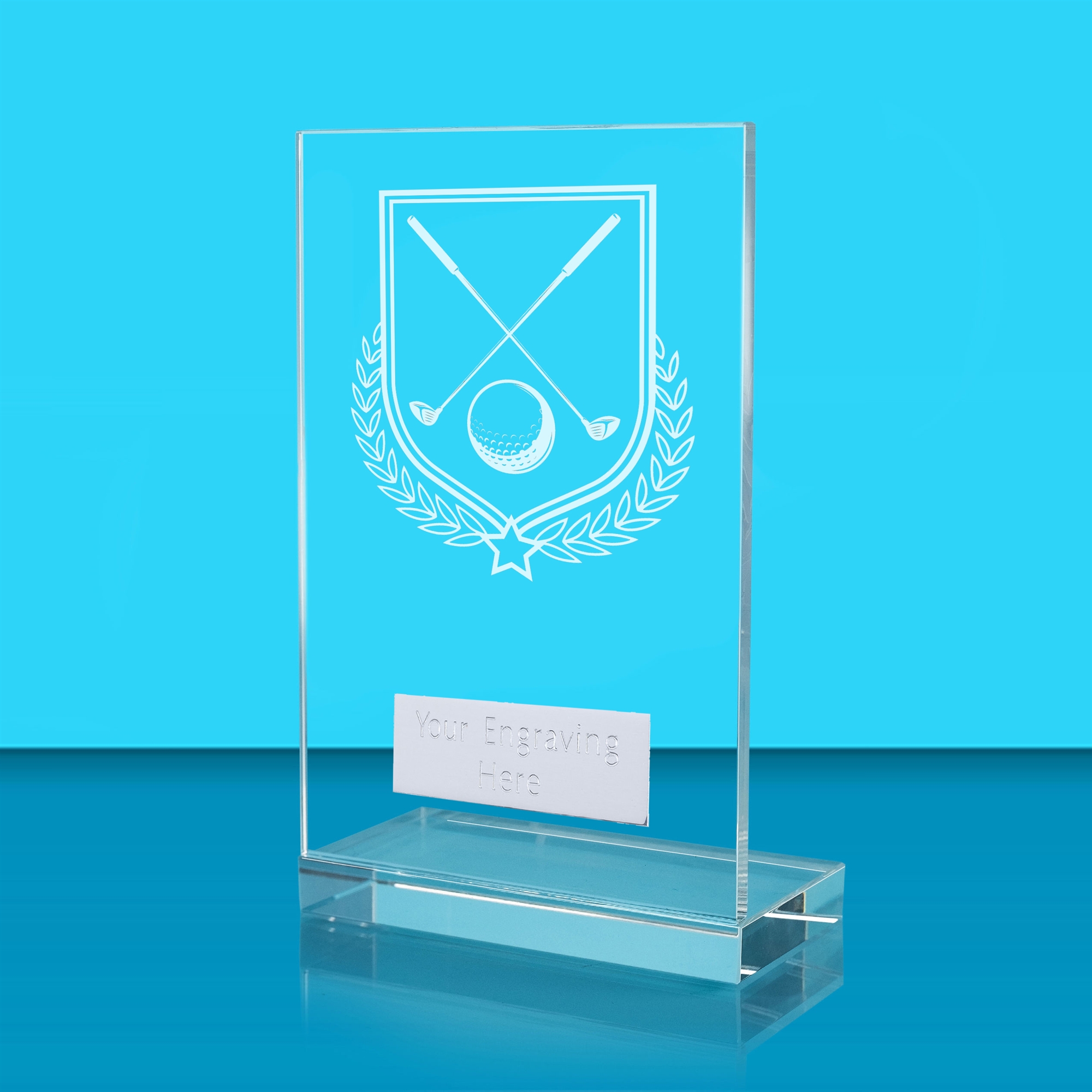 Achievement Golf Glass Award - AFG024-GOLF5 | Impact Trophies
