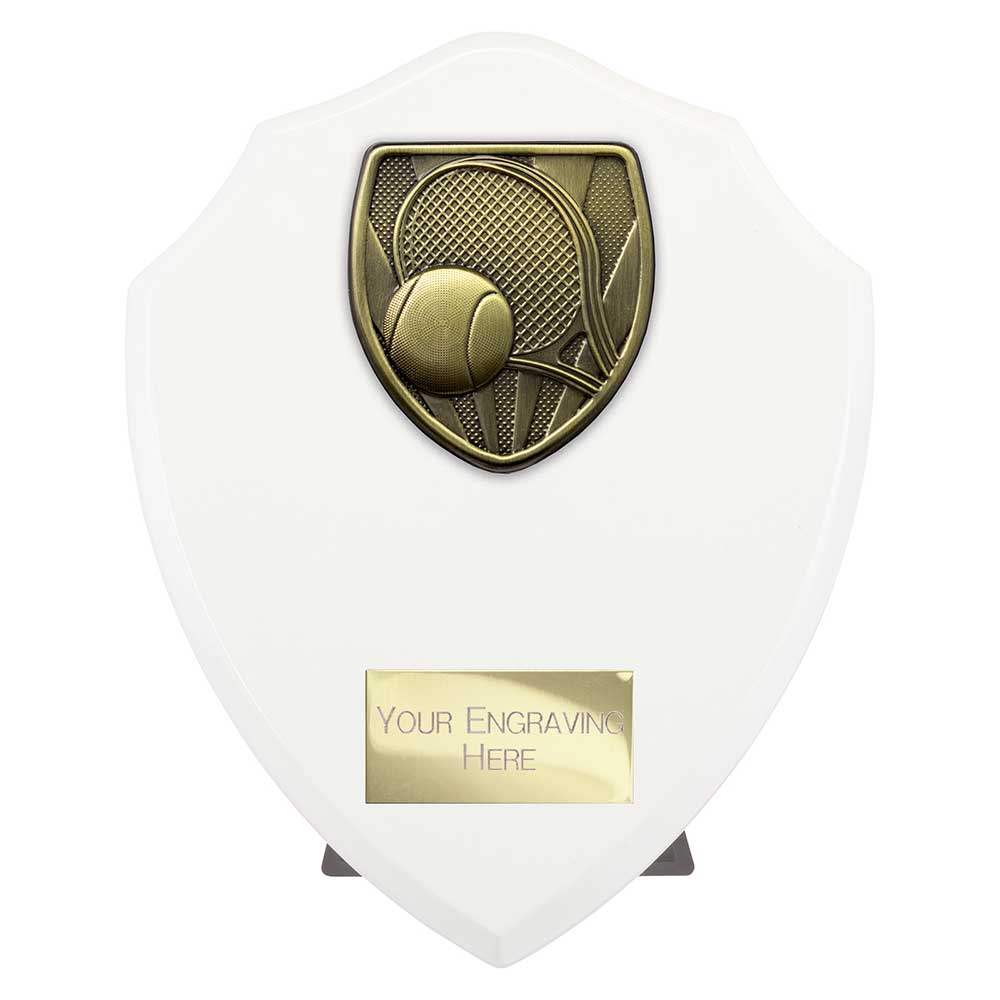 Cobra Tennis Shield - Arctic White - PT24222 | Impact Trophies