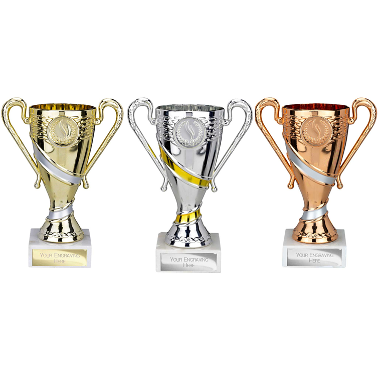 Attrition Plastic Trophy Cup - Gold, Silver Bronze - TR25316/ TR25317 ...