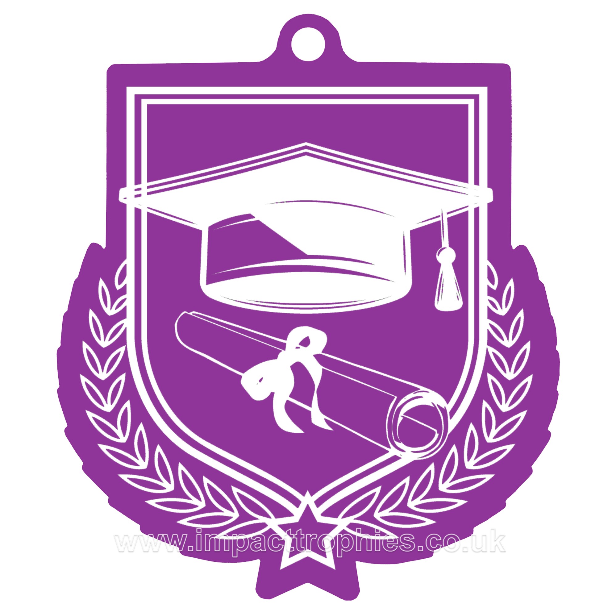 Impact Graduation Shield Medal Colour - AFMM1-SCH2/ Clr | Impact Trophies