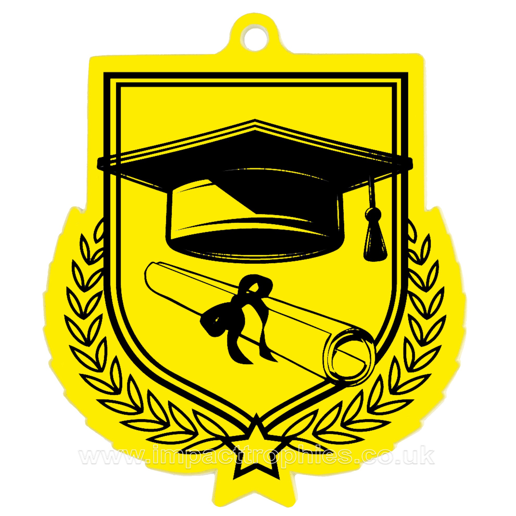 Impact Graduation Shield Medal Colour - AFMM1-SCH2/ Clr | Impact Trophies