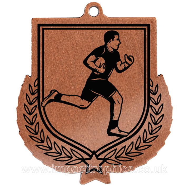 Impact Male Rugby Shield Medal - AFMM1-RUG1 | Impact Trophies