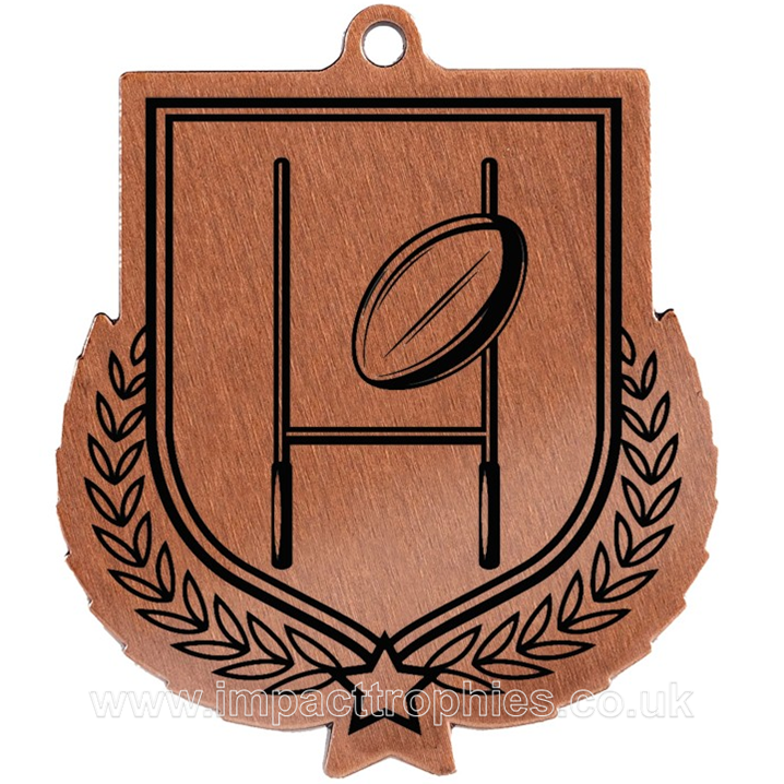 Impact Rugby Shield Medal - AFMM1-RUG2 | Impact Trophies