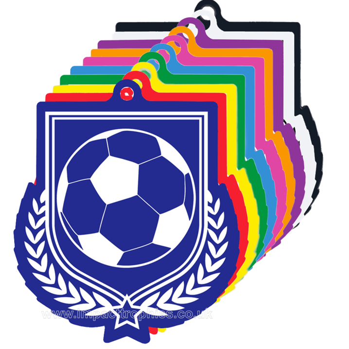 Impact Football Shield Medal Colour - AFMM1-FOOT1/ Clr | Impact Trophies