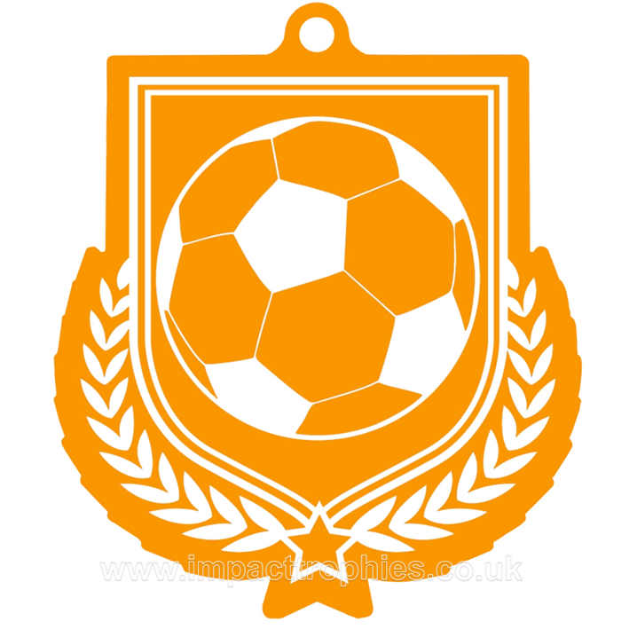 Impact Football Shield Medal Colour - AFMM1-FOOT1/ Clr | Impact Trophies