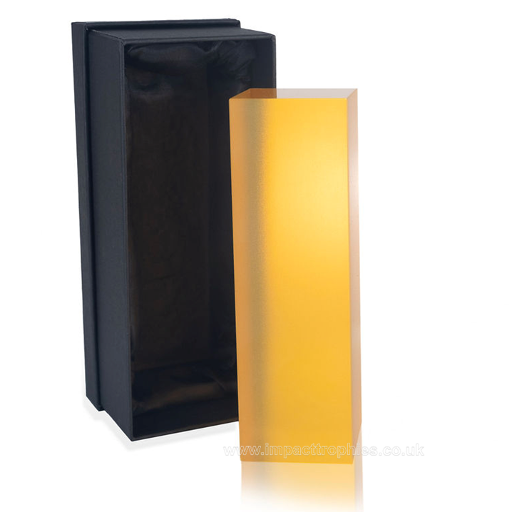Chroma Gold, Silver and Bronze Crystal Column Award - AF90GSB | Impact ...