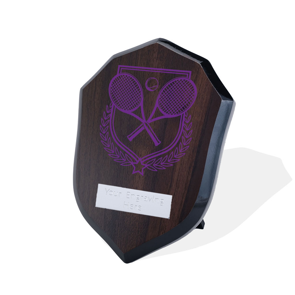 Britannia Tennis Walnut Shield - AFWS31TEN3 | Impact Trophies
