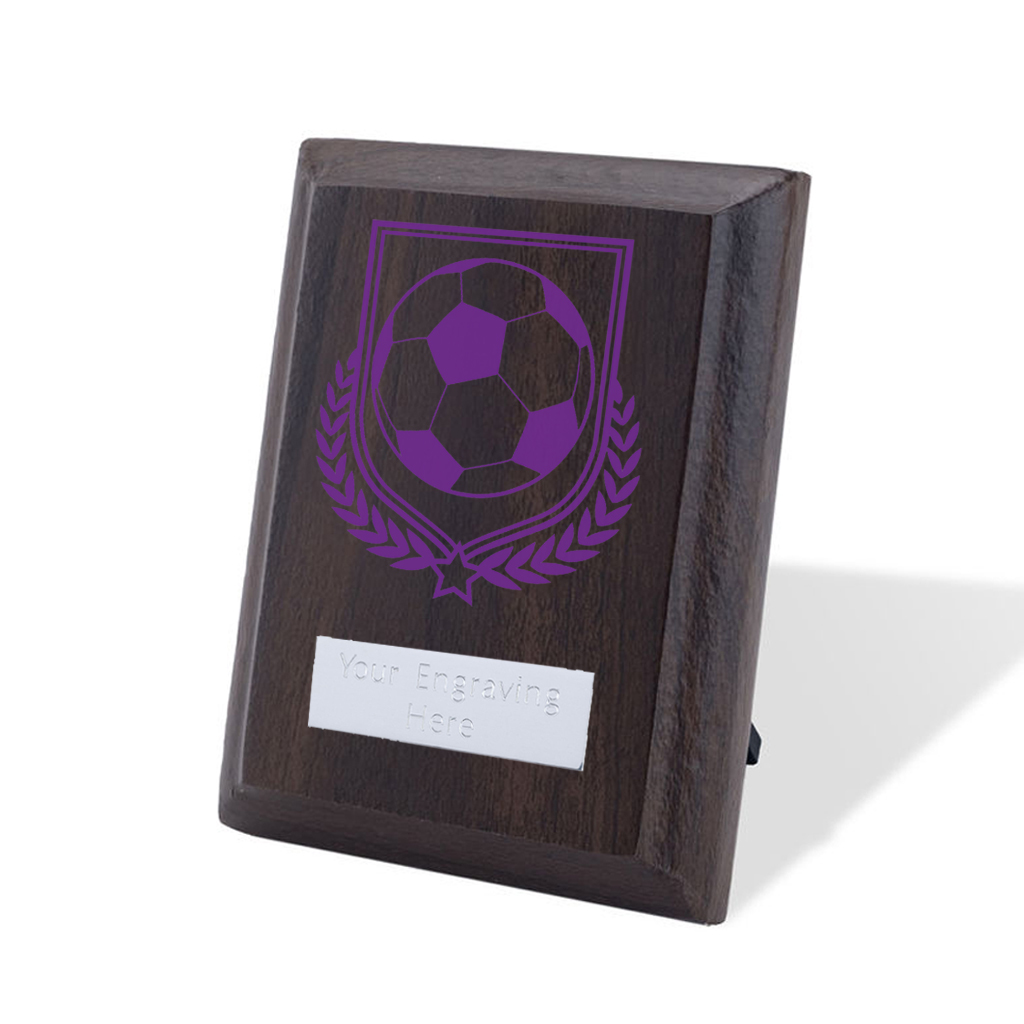 Britannia Football Walnut Plaque - AFFWP6-FOOT1 | Impact Trophies