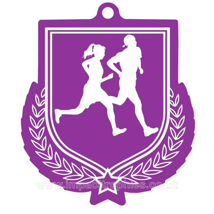 Impact Athletics Shield Medal Colour - AFMM1-ATH5/ Clr | Impact Trophies