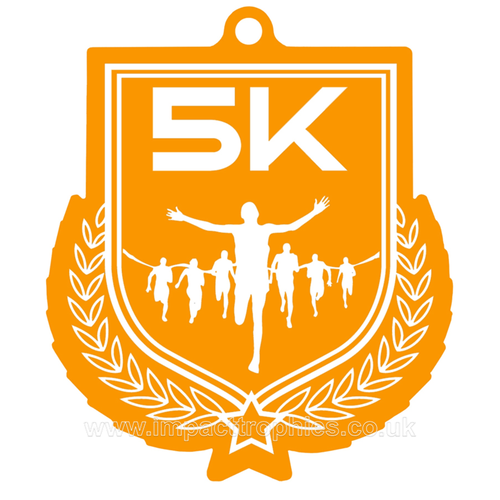 Impact 5K Run Shield Medal Colour - AFMM1-ATH11/ Clr | Impact Trophies