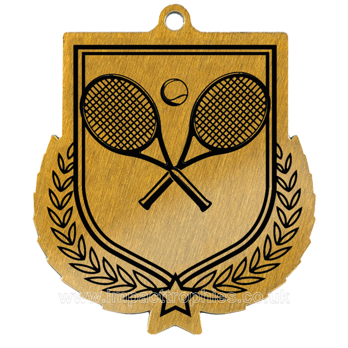 Impact Tennis Shield Medal - AFMM1-TEN3 | Impact Trophies