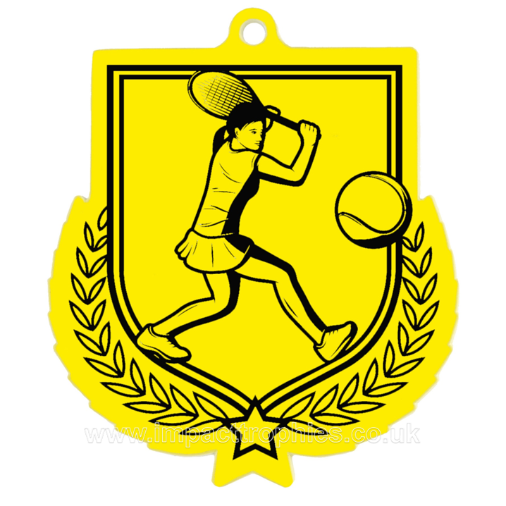 Impact Women's Tennis Shield Medal Colour - AFMM1-TEN2/ Clr | Impact ...