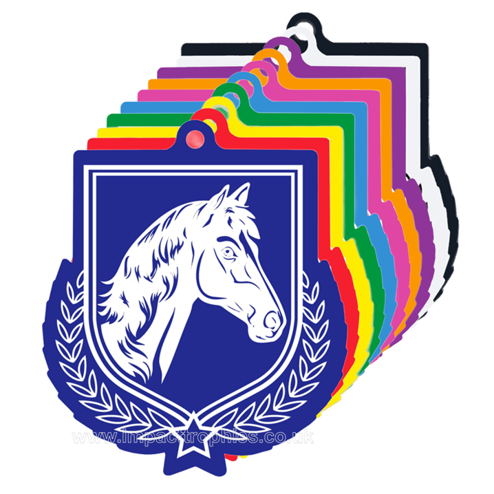 Impact Equestrian Shield Medal Colour - AFMM1-EQU1/ Clr | Impact Trophies