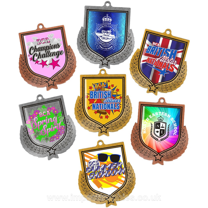 Impact Bespoke Shield Medal Large - AFMM185/ClrL | Impact Trophies