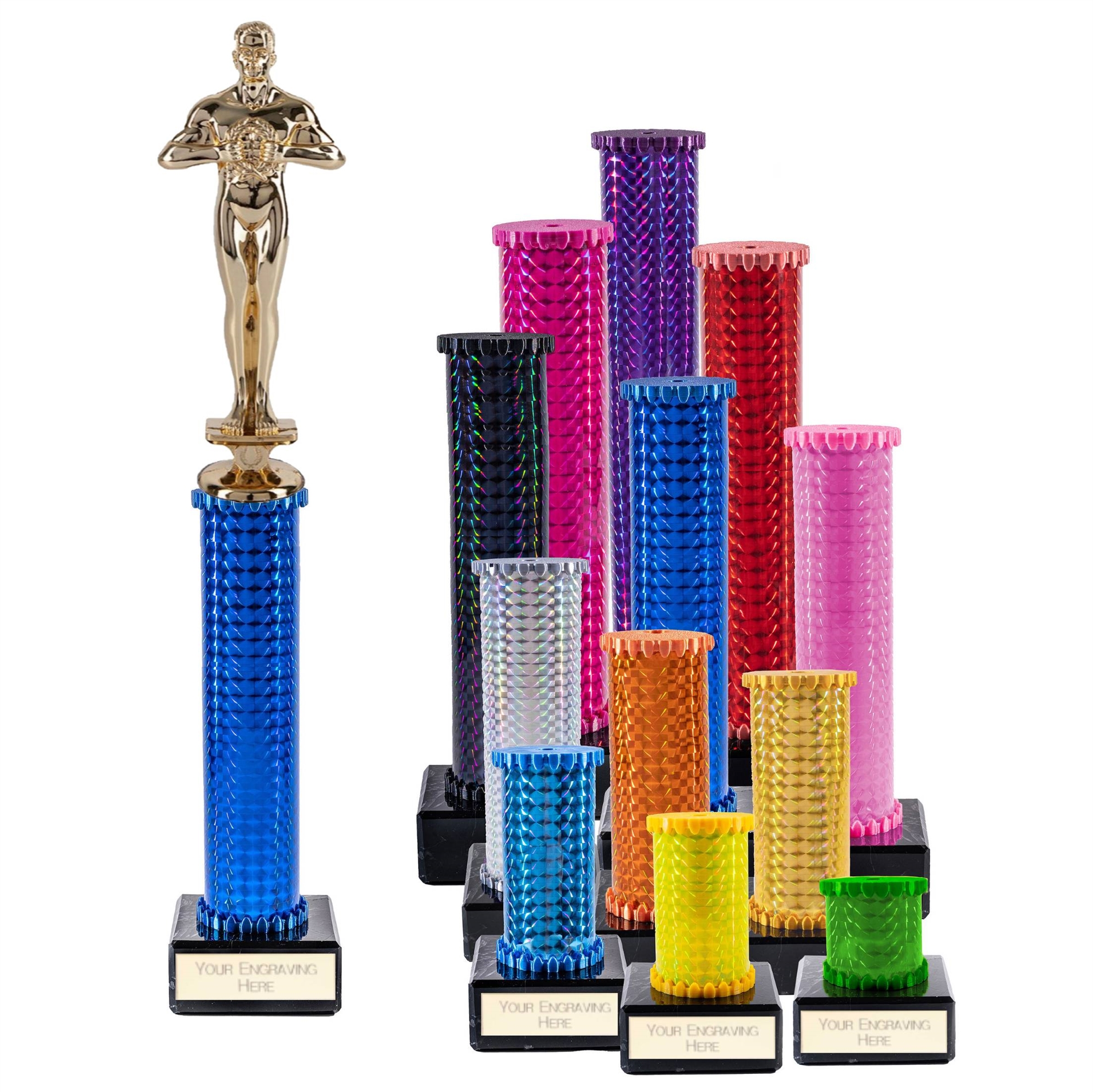 Icon Holographic Oscar Style Achievement Column Trophy - AFCOLH ...