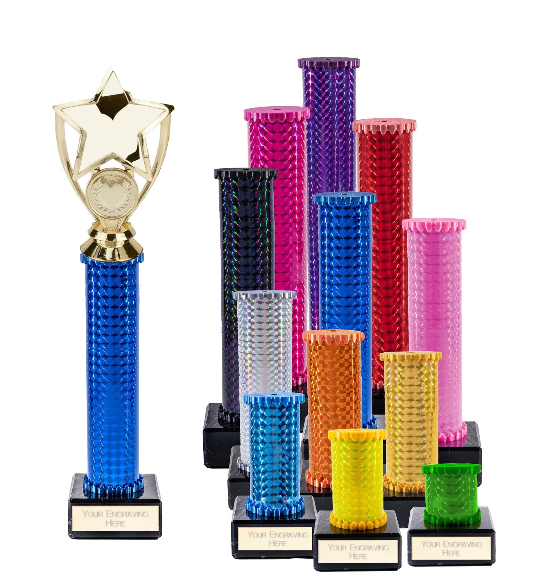 Icon Holographic Paramount Star Column Trophy - AFCOLH-AFBP010 | Impact ...