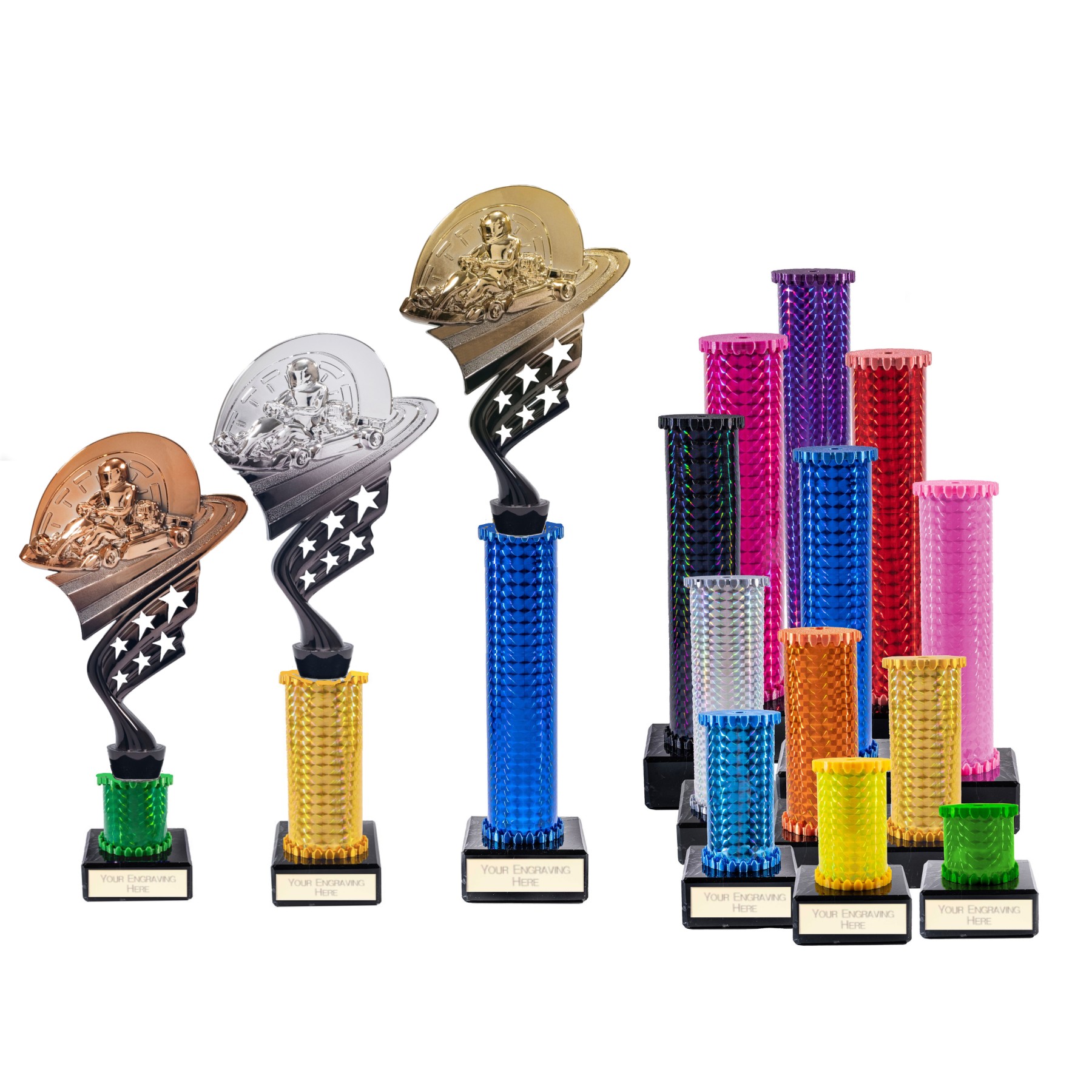 Icon Holographic Go Karting Topper Column Trophy - AFCOLH-B661/GOK ...